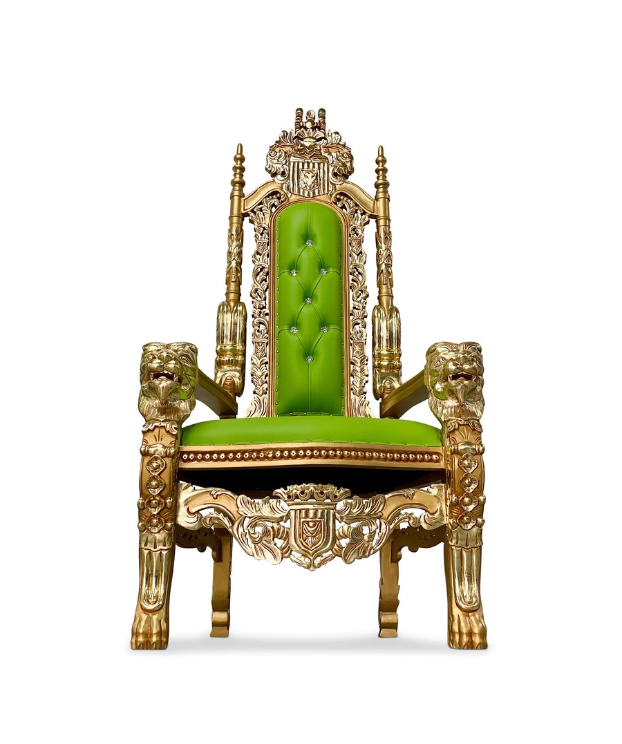 Green throne chair store